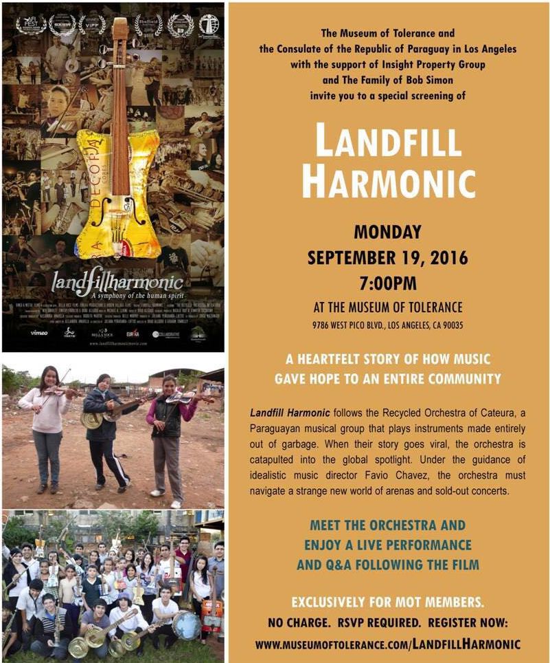 Estreno especial de Landfill Harmonic en el Museo de la Tolerancia de ...